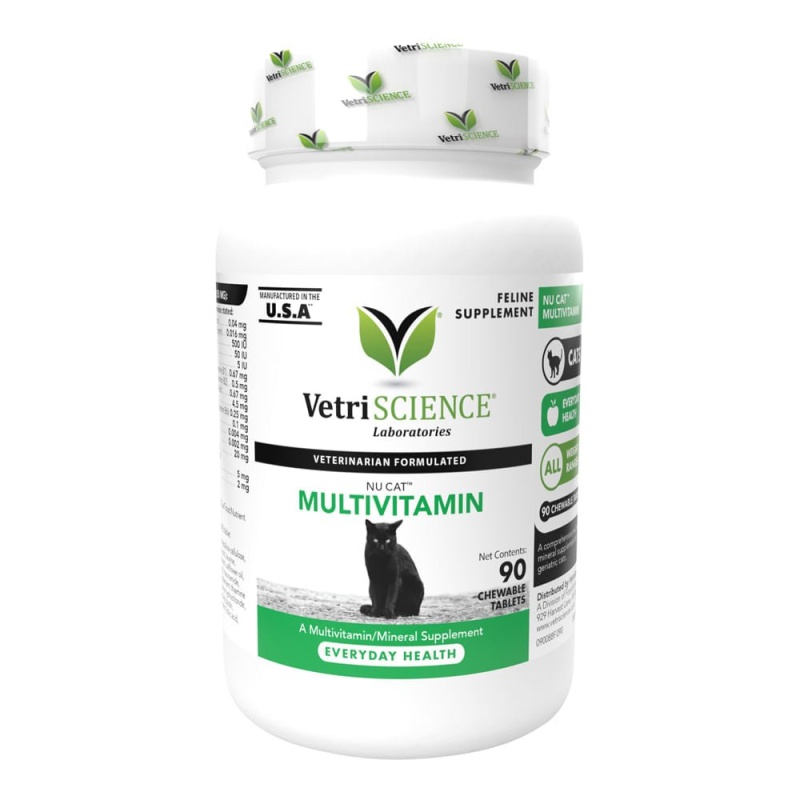 Nu Cat Multivitamin Formula for Cats - 90 Chewable Tablets