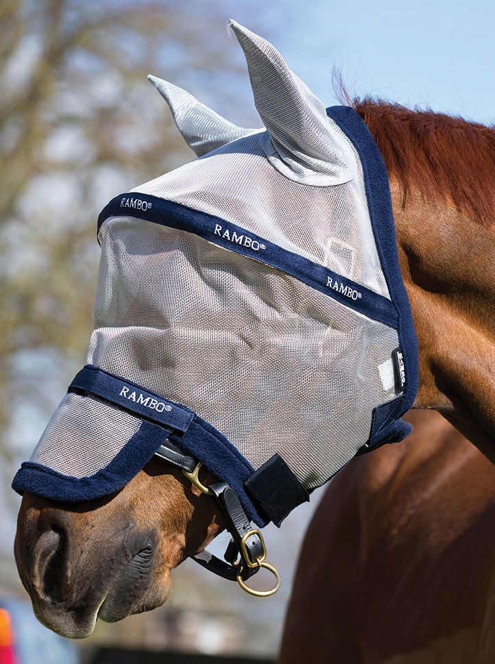 Rambo Plus Fly Mask With Ears And Nose