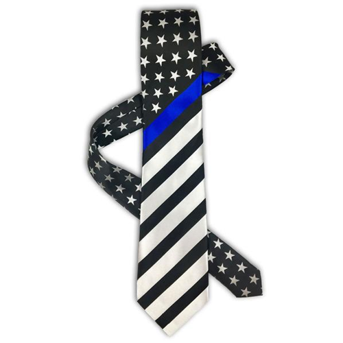 Color: Thin Blue Line, Size: Standard, Logo: American Flag