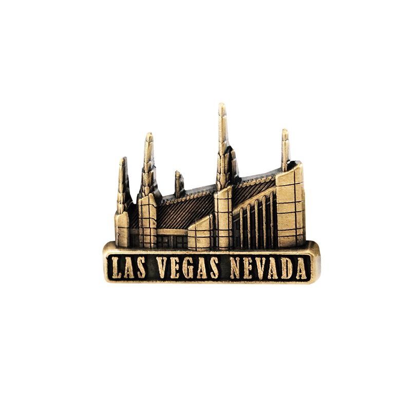 Las Vegas Nevada 3/4" Antique Gold Temple Pin