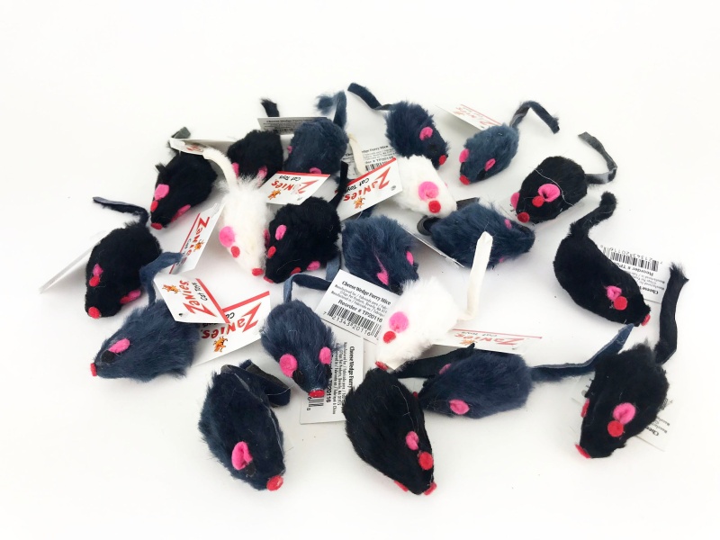 20 X Cat Toy Realistic Fur Mice