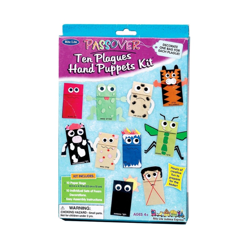 Passover Ten Plagues Hand Puppets Kit - Create A Puppet For Every ...