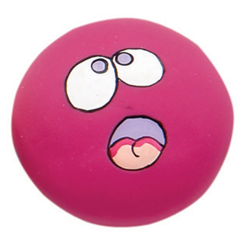 Zanies Small Latex Funny Face Dog Toys With Squeaker, 6 Pack