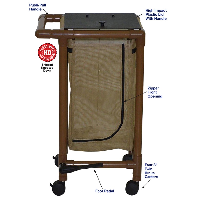 Buy Woodtone Single Bag Hamper with Optional Foot Pedal Online - MJM ...