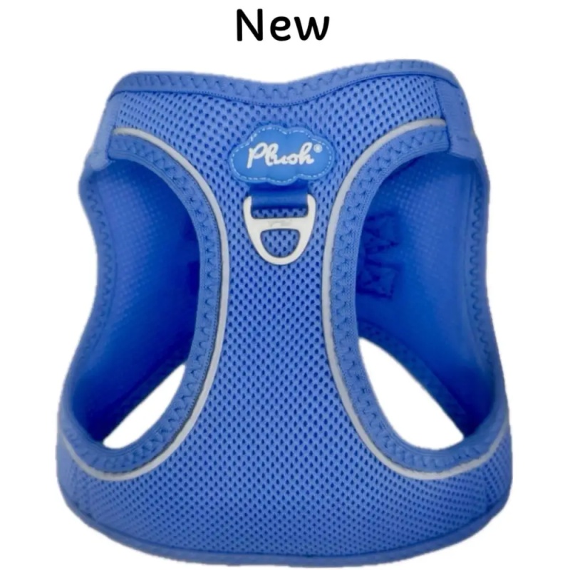 Plush Step In Air Mesh Harness - Cornflower (Front D-Ring)
