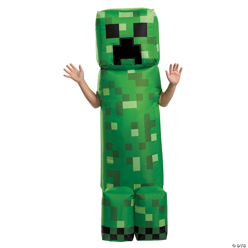 Kids Minecraft Creeper Inflatable Costume for Halloween Fun