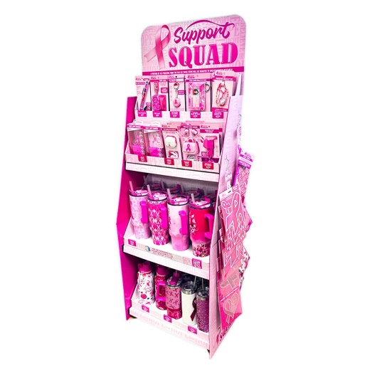 Breast Cancer Awareness Pink Support Squad Assortment Floor Display