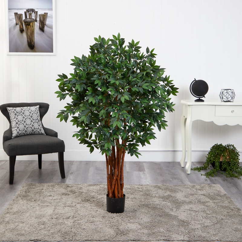 Lychee Artificial Tree with Natural Trunk for Outdoor and Indoor Decor