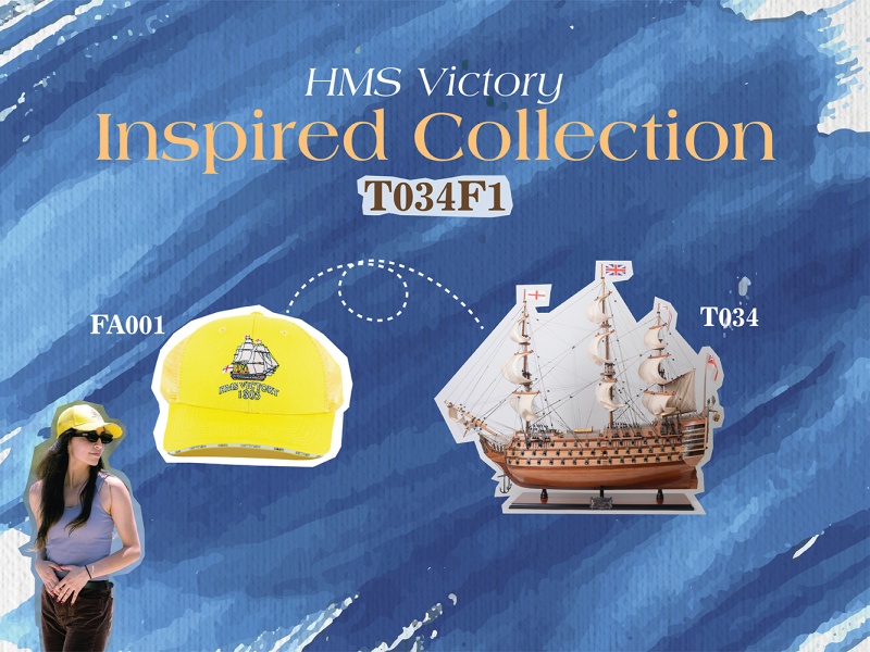 Ultimate Hms Victory Combo: A Model Ship And Classic Hat
