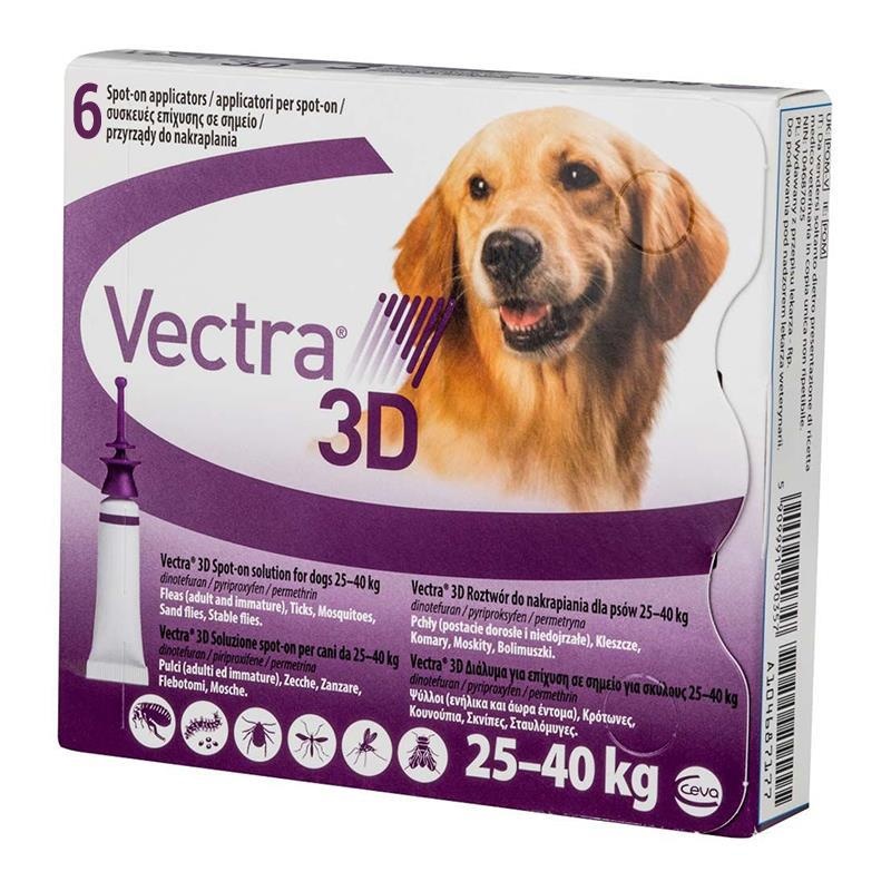 Buy Vectra 3D Purple for Large Dogs 56-95 Lbs (25-40 Kg) - 6 Doses Online