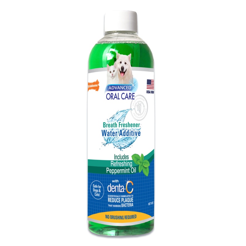 Nylabone Advanced Oral Care Dog & Cat Breath Freshener Peppermint - 16 Oz