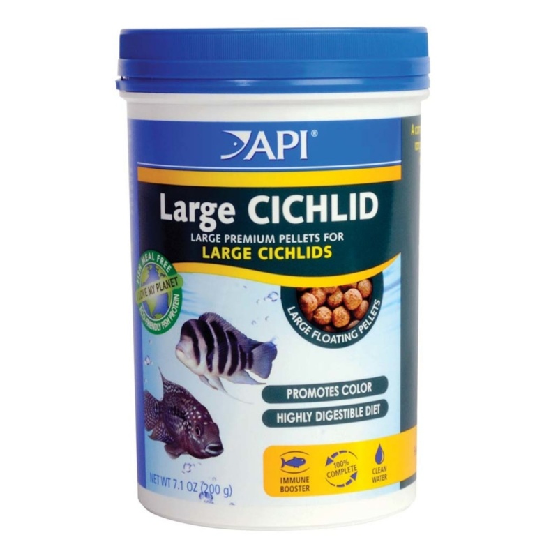 Api Cichlid Premium Floating Pellets Fish Food 1Ea/7.1 Oz, Lg