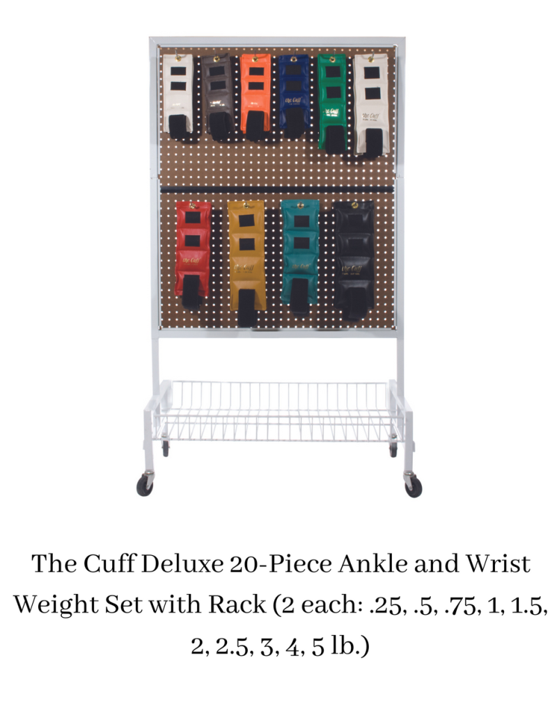 The Cuff Deluxe 20-Piece Ankle And Wrist Weight Set With Rack