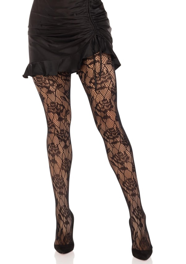 Wild Rose Net Tights - One Size