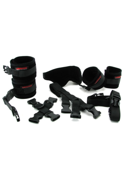 Bed Buckler Tether And Cuff Restraint System - Microfiber Midnight