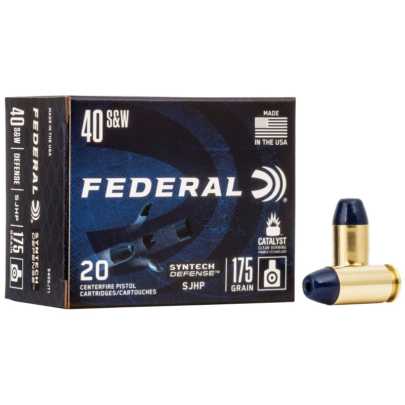 Federal, Syntech Defense With Catalyst Clean Burning Primer, 40 S&W ...