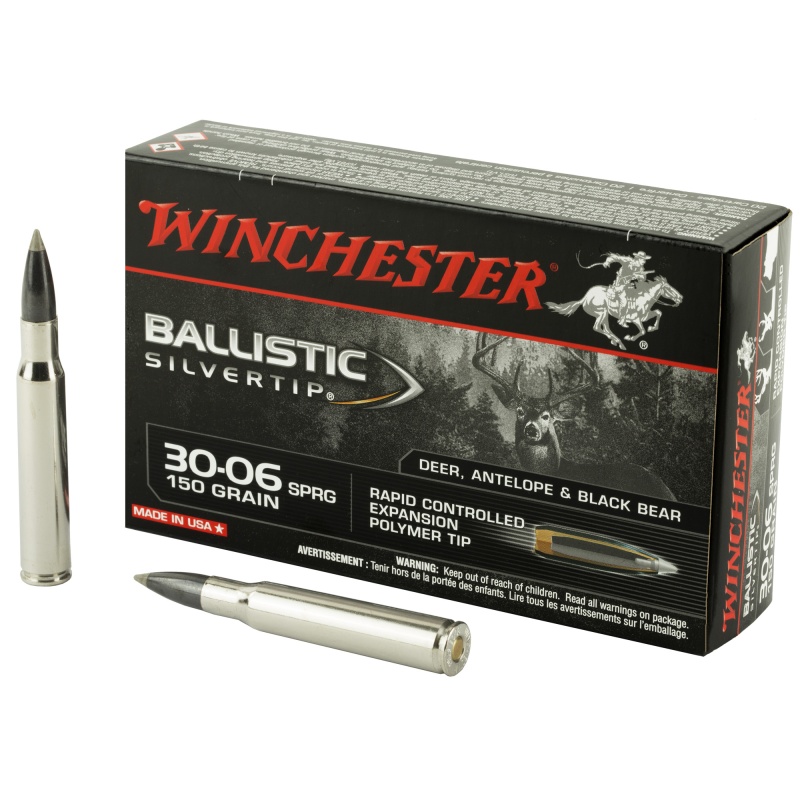 Winchester Ammunition, Ballistic Silvertip, 30-06, 150 Grain, 20 Round Box