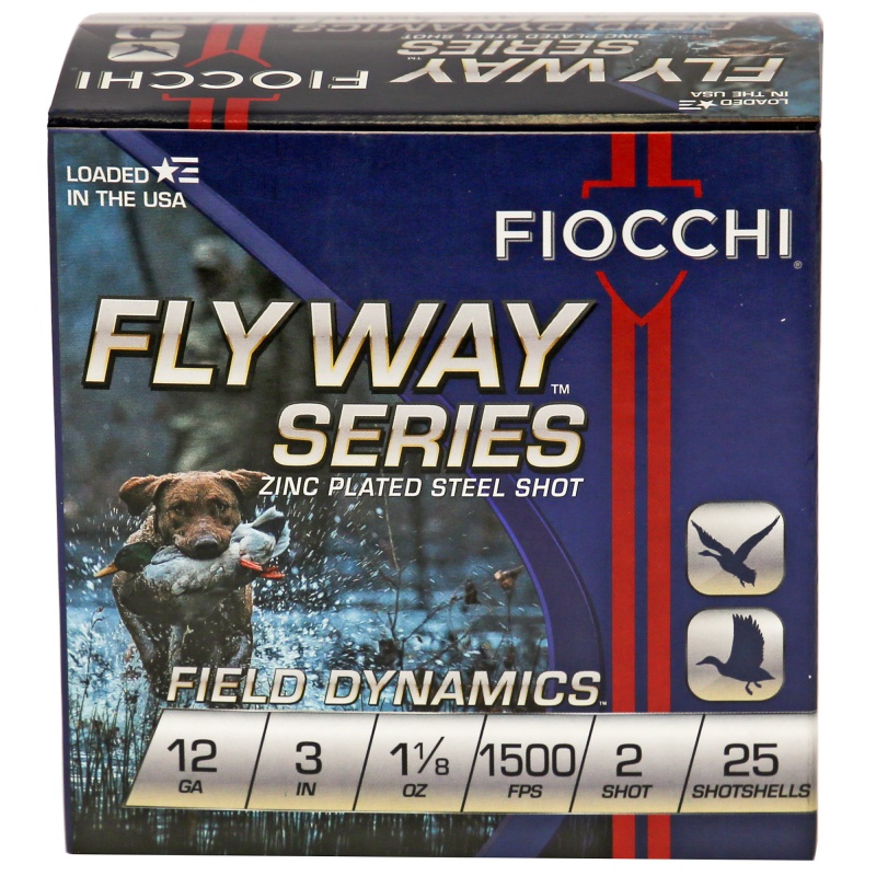 Fiocchi Ammunition, Flyway Steel, 12 Gauge, 3", #2, Steel Shot ...