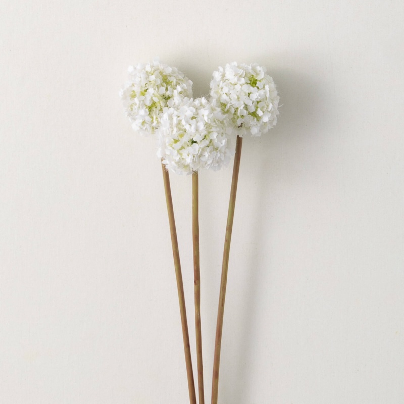 White Allium Spring Bunch - Artificial Flowers for Home Decor