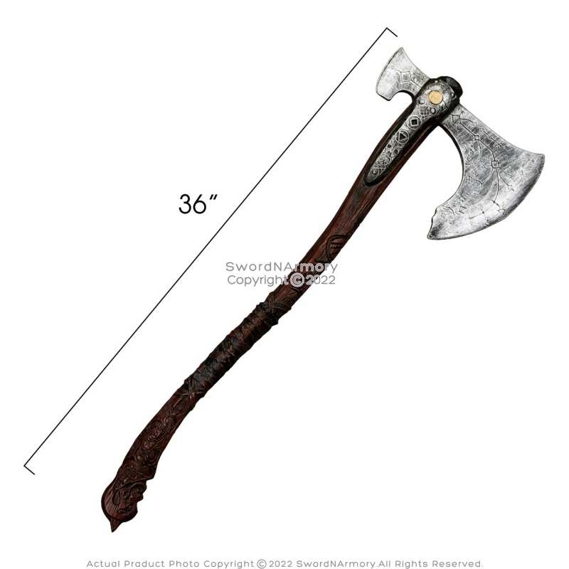 36" Leviathan War Viking Axe Foam Fantasy Kratos Video Game Cosplay ...