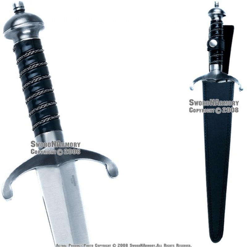 17" Medieval Knight Sword Vendetta Dagger With Sheath