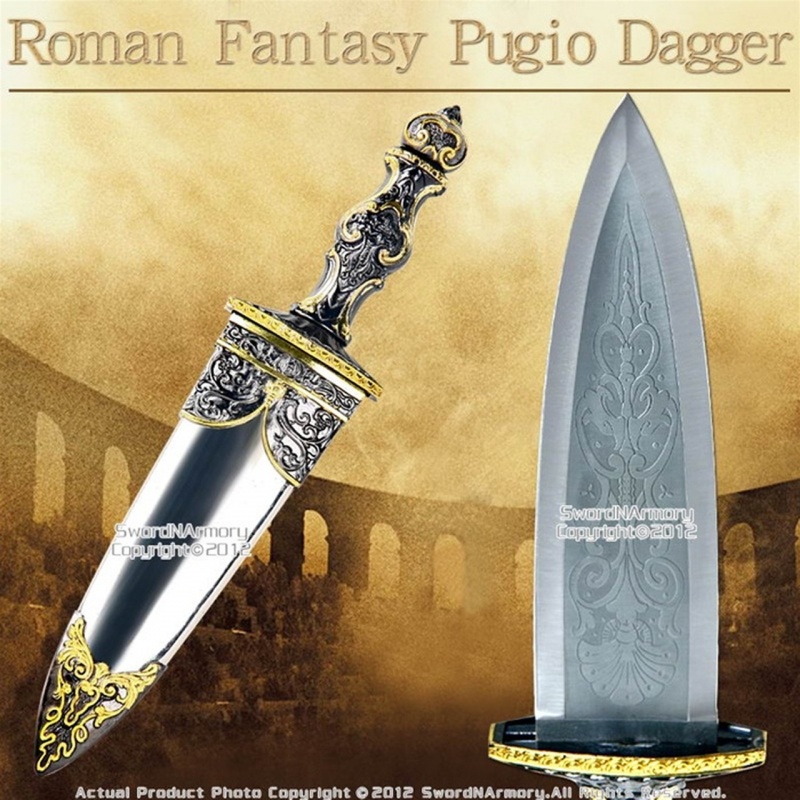 Historical Roman Short Sword Fantasy Pugio Dagger Gladiator Knife With ...