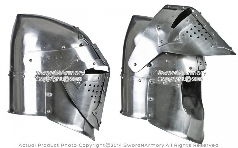 Functional Battle Ready 16G Medieval Knight Pig Faced 14Th Century ...