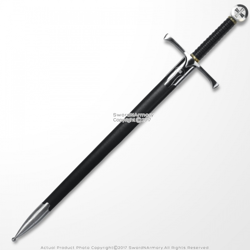 41" Templar Crusader Medieval Knight's Arming Sword With Scabbard Cross ...