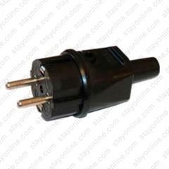 Ac Male Power Plug Germany Schuko Cee7/4 16 Amp 250 Volt Black Straight ...
