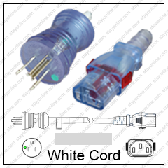 Buy Nema 5-15 Male Plug to IEC320 C13 Connector WS-Lock Clear Ends 2.5 ...