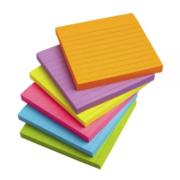 Lined Sticky Notes 4 X 4 Assorted Vivid Colors 100 Sheets Per Pad lined-sticky-notes-4-x-4-assorted-vivid-colors-100-sheets-per-pad
