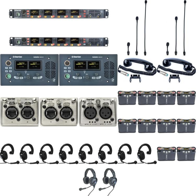 Clear-Com Helixnet Digital Partyline Intercom - Complete System