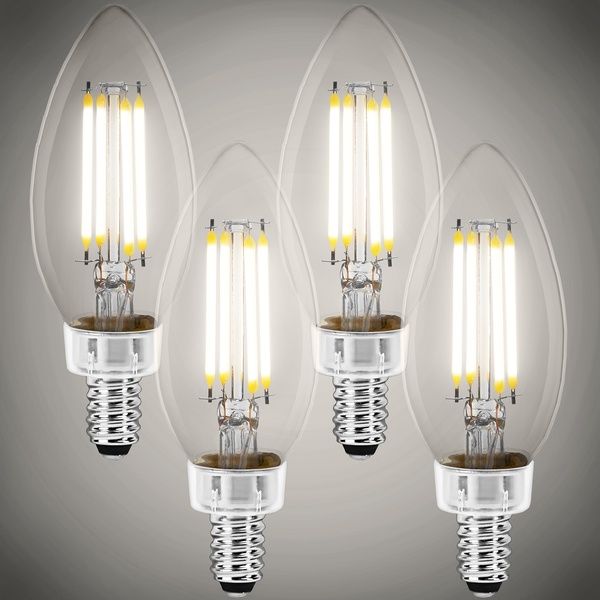 Natural Light LED Chandelier Bulb - 500 Lumens - 5 Watt - 5000 Kelvin