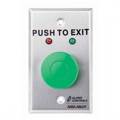 Buy Alarm Controls TS1 1-1/2 Green Push to Exit Button Online - Request to Exit Station