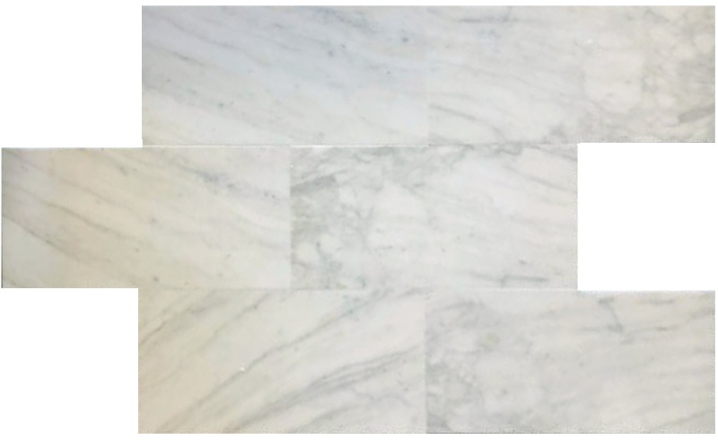 Calacatta Strata Marble Tile Sample - 12" x 24" x 3/8" Polished - Stone ...
