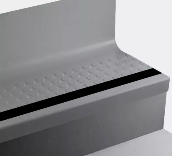 Johnsonite Storm Cloud Raised Round Rubber Moulding / Trim - 19" X 60 ...