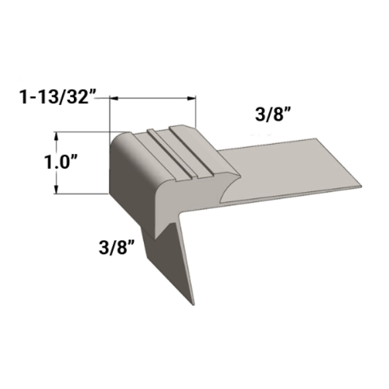 Johnsonite Zephyr Vinyl Moulding / Trim - 1 13/32" X 12 Ft Slim Line ...