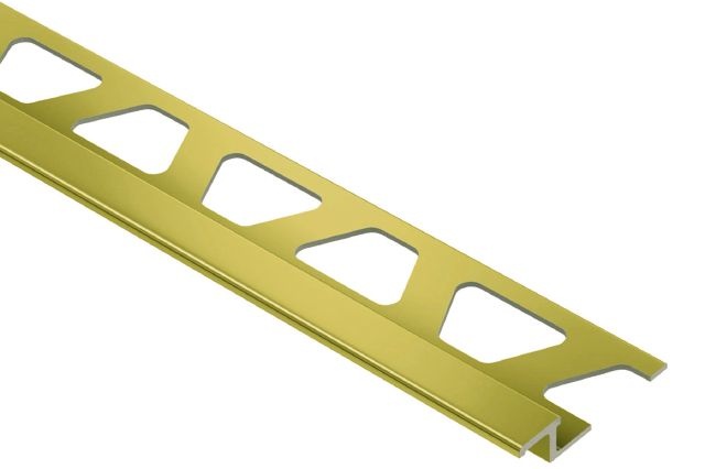 Reno Tk Reducer Metal Tile Edging Trim - Bright Brass Anodized Aluminum