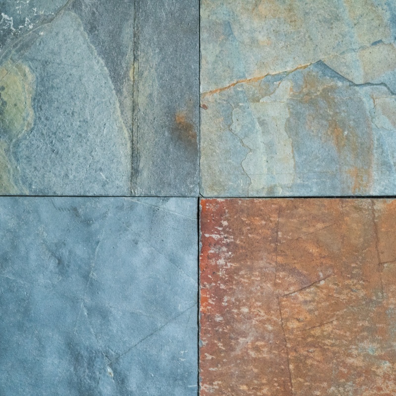 Jak Slate Tile - Natural Cleft Face, Gauged Back