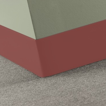 Johnsonite Sailor Red Rubber Traditional Duracove Thermoplastic Wall ...