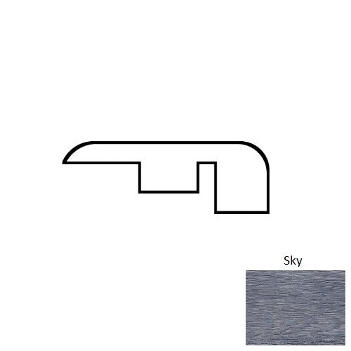 Hampton Sky Luxury Vinyl Moulding / Trim - 1.5" X 94" End Cap - Embossed