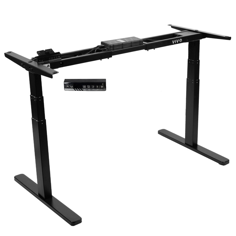 Black Electric Dual Motor Desk Frame with Memory Controller - VIVO