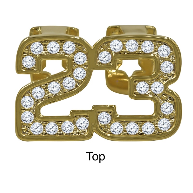 23 Symbol Hip Hop Iced Out Grillz - Top | Wholesale Hip Hop Jewelry