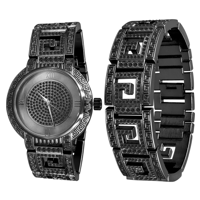 Buy Palatial Ice Master Watch Set Online - Luxury Iced out Metal Watch ...