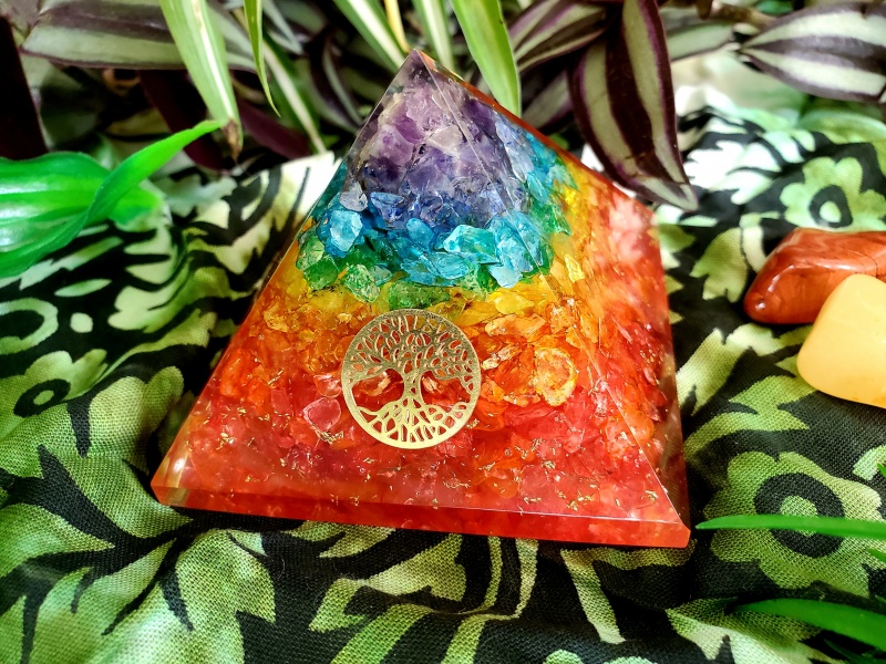 Buy Online: Orgone Seven Chakra Tree Of Life Pyramid for Energy Healing